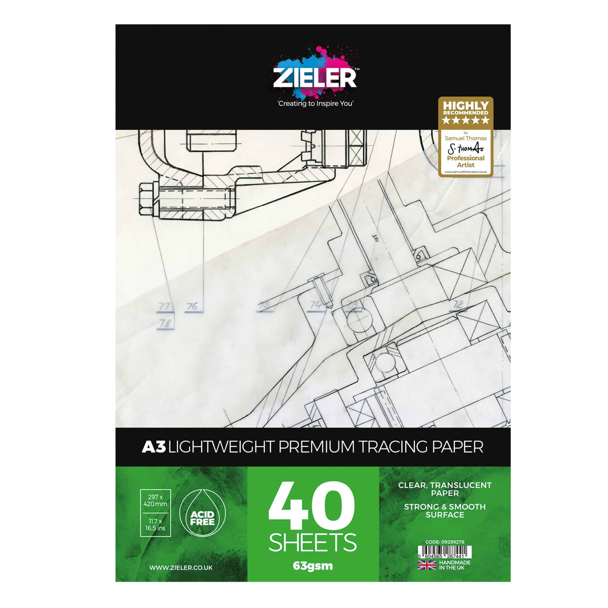 A3 Tracing Paper Pad - 63gsm Light Weight, 40 sheets – TheCraftWitch